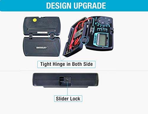 ALLOSUN Digital Multimeter Pocket Size DC AC Voltage Current Tester NCV Ohm Capacitance Frequency Diode and Continuity Test Auto Range (EM3085A (Upgraded))