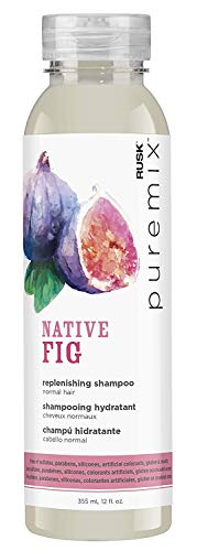 RUSK PUREMIX Native Fig Replenishing Shampoo for Normal Hair, 12 Oz, Formulated with Fig to Gently Cleanse, Detangle and Restore Hair's Moisture Levels While Eliminating Frizz