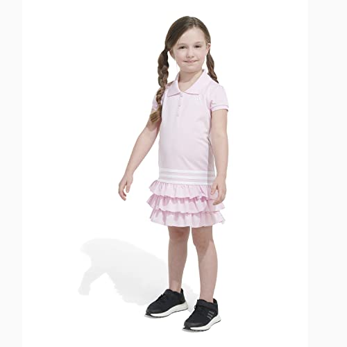 adidas Baby Girls Short Sleeve Active Polo Ruffle Dress, Clear Pink, 18M