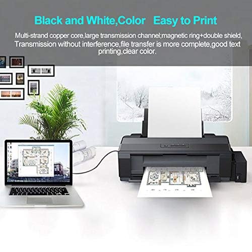 USB Printer Cable Cord Compatible for HP Laserjet Pro M404dn M404dw M454dw M477fdw M479fdn M102w M251nw M227FDN,Envy 4500 5640 7155 7640 7855,HP DeskJet 3755 3632 3054,PageWide Pro 477dw