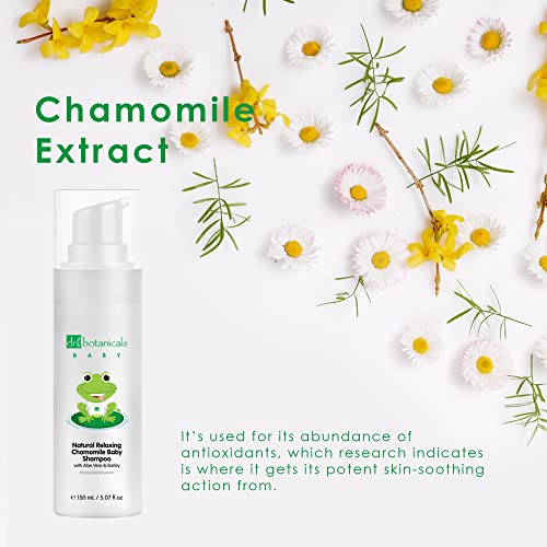Dr Botanicals Natural Relaxing Chamomile Baby Shampoo with Aloe Vera and Barley| | Natural, Vegan & Dermatologically Tested | 5.07 FL Oz