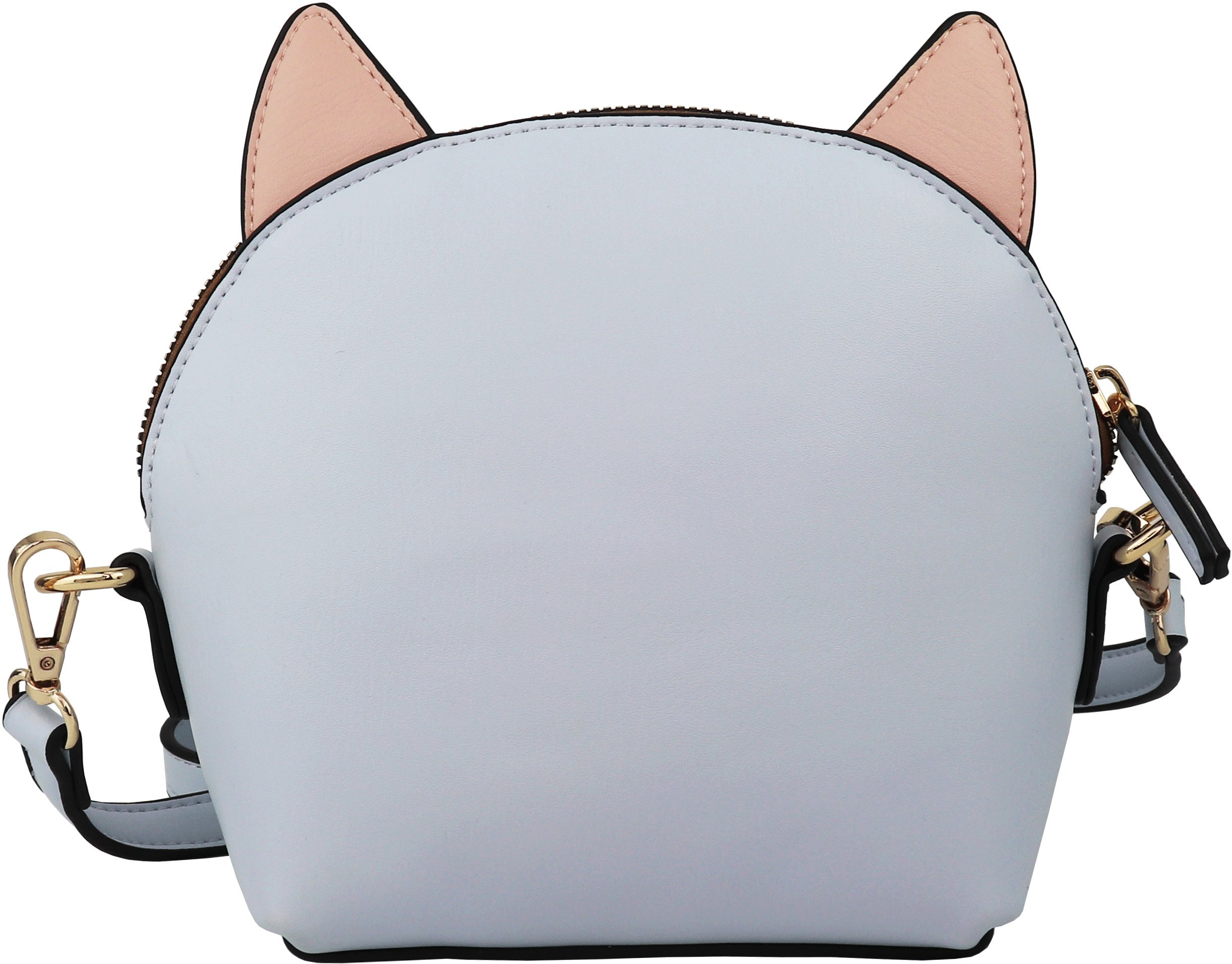 B BRENTANO Vegan Medium Cat 3D Ear Whisker Crossbody Bag (Blue)