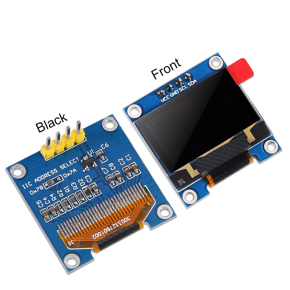 Dorhea 0.96 inch OLED i2c Display Module IIC Serial LCD Screen 0.96" LED Module Display Yellow Blue 12864 OLED /3.3V-5V 128 X 64 Compatible with Nano Display Raspberry Pi 51 Msp420 Stim32 SCR