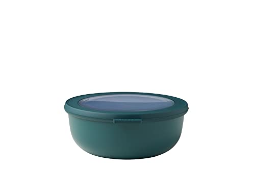 Mepal β Multi Bowl Cirqula Rectangular β Food Storage Container with Lid - Suitable as Airtight Storage Box for the Fridge & Freezer, Microwave Container & Servable Dish β 1250 ml β Nordic Pine