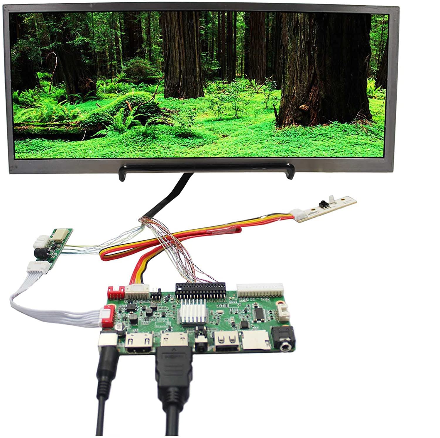 VSDISPLAY 12.3" 12.3 Inch 1920X720 LCD Screen HSD123KPW1-A30 with HD-MI USB SD AV LCD Controller Board VS-56S2