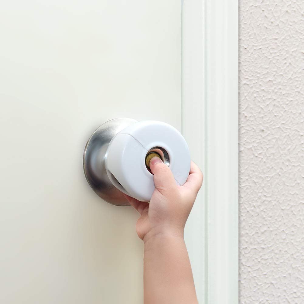 SHINY HANDLES Door Knob Covers Babyproof 2 Pack,Baby Safety Door Handle Covers,Door Knob Safety Cover for Toddlers
