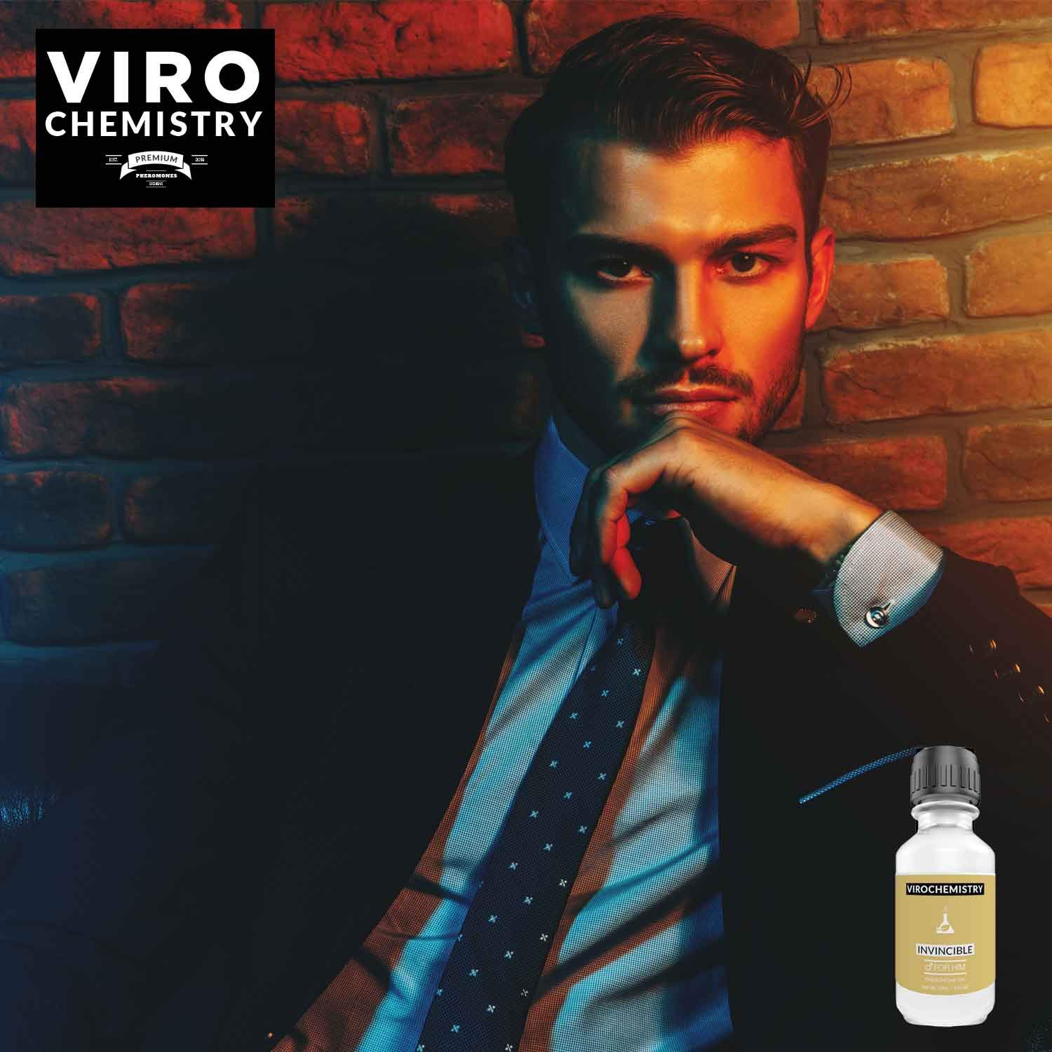VIROCHEMISTRY Pheromones For Men Pheromone Cologne Oil (Invincible) - Bold, Extra Strength Human Pheromones Formula – 15mL Concentrate [Human Grade Pheromones to Attract Women]
