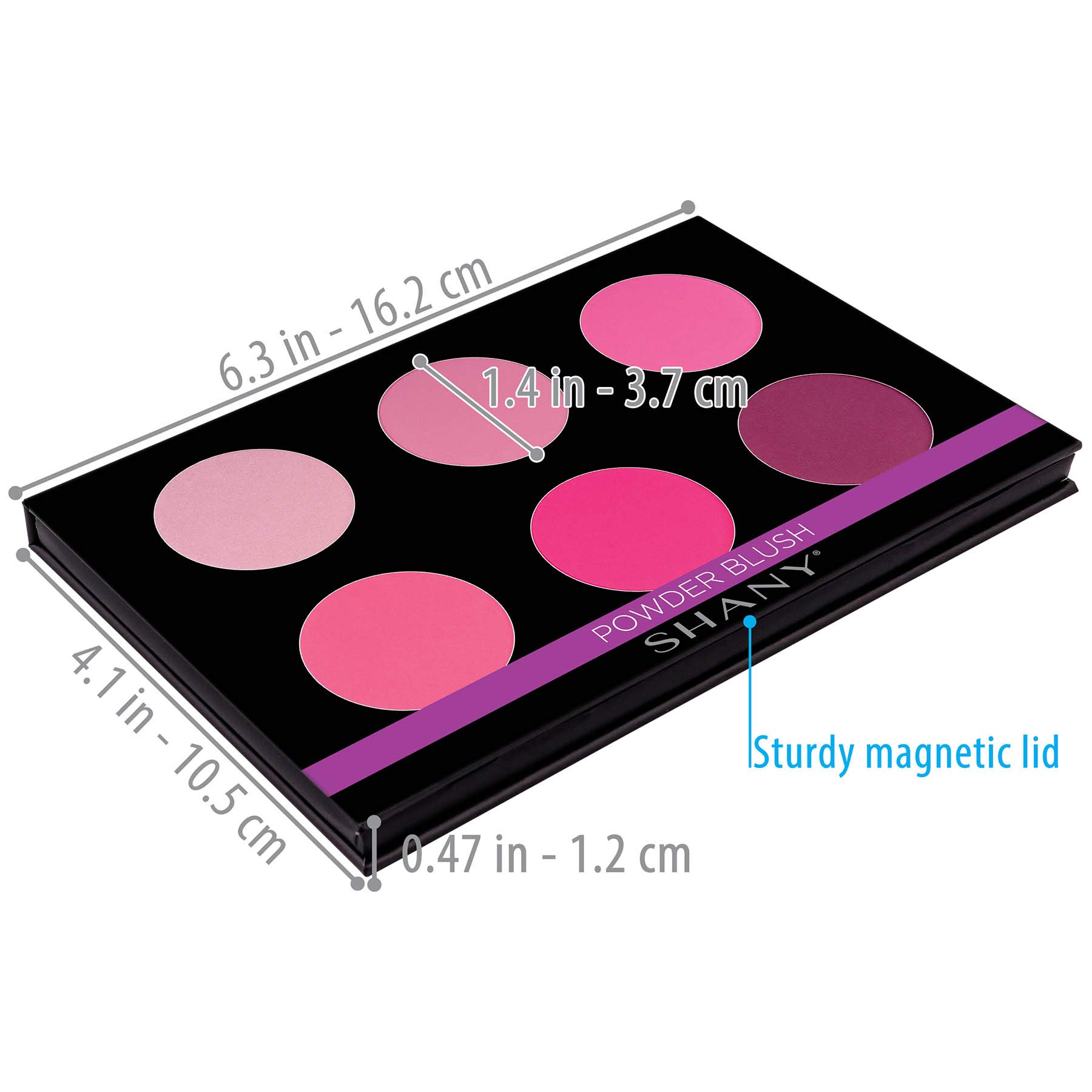 SHANY Shimmer & Matte Cool-Toned Blush Palette - Layer 5 - Refill for the 6 Layer Mini Masterpiece Collection Makeup Set
