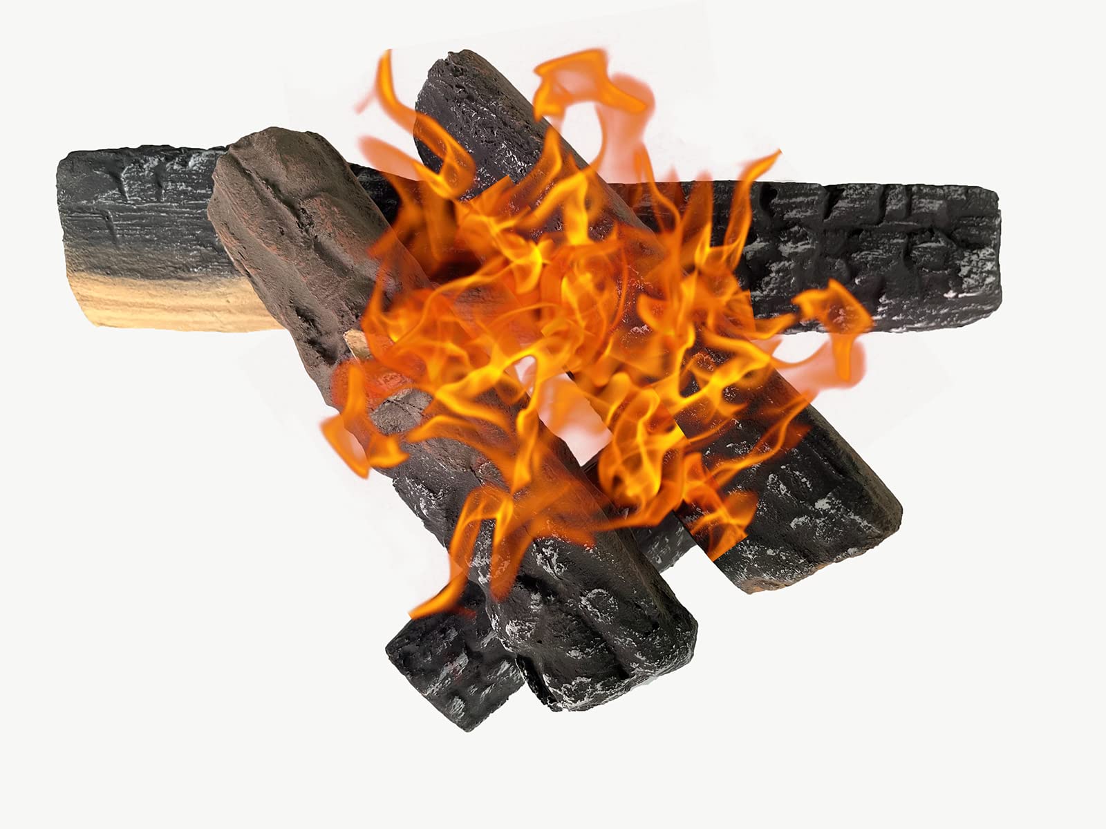 B-HOTTE 4pcs Small Gas Fireplace Logs Outdoor fireplaces