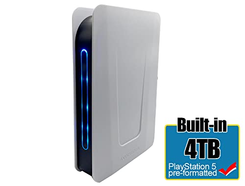 Avolusion PRO-T5 Series 4TB USB 3.0 External Gaming Hard Drive for PS5 Game Console (White) - 2 Year Warranty