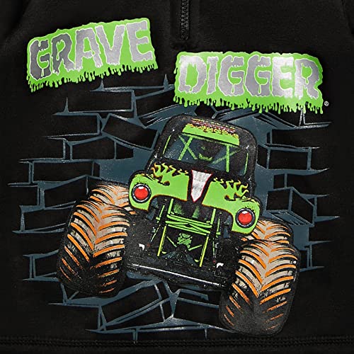Monster Jam Grave Digger Toddler Boys Half Zip Hoodie 3T