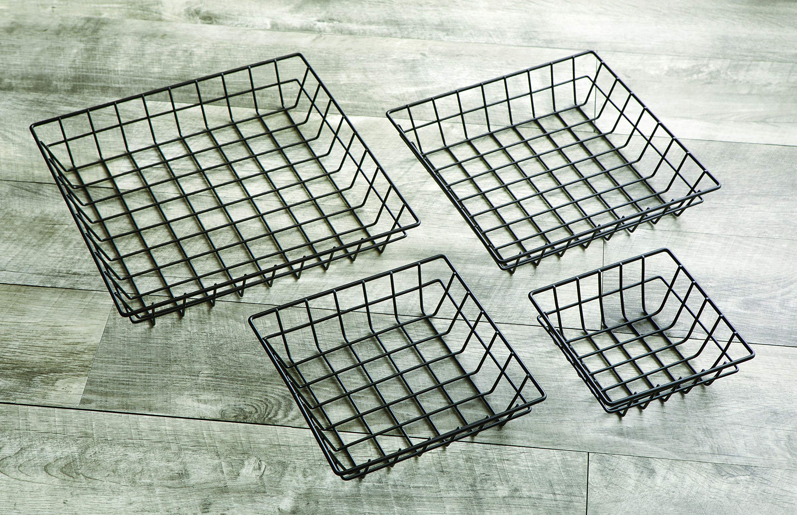 American Metalcraft SQGB8 Square Wire Grid Basket, Black, 8-Inches