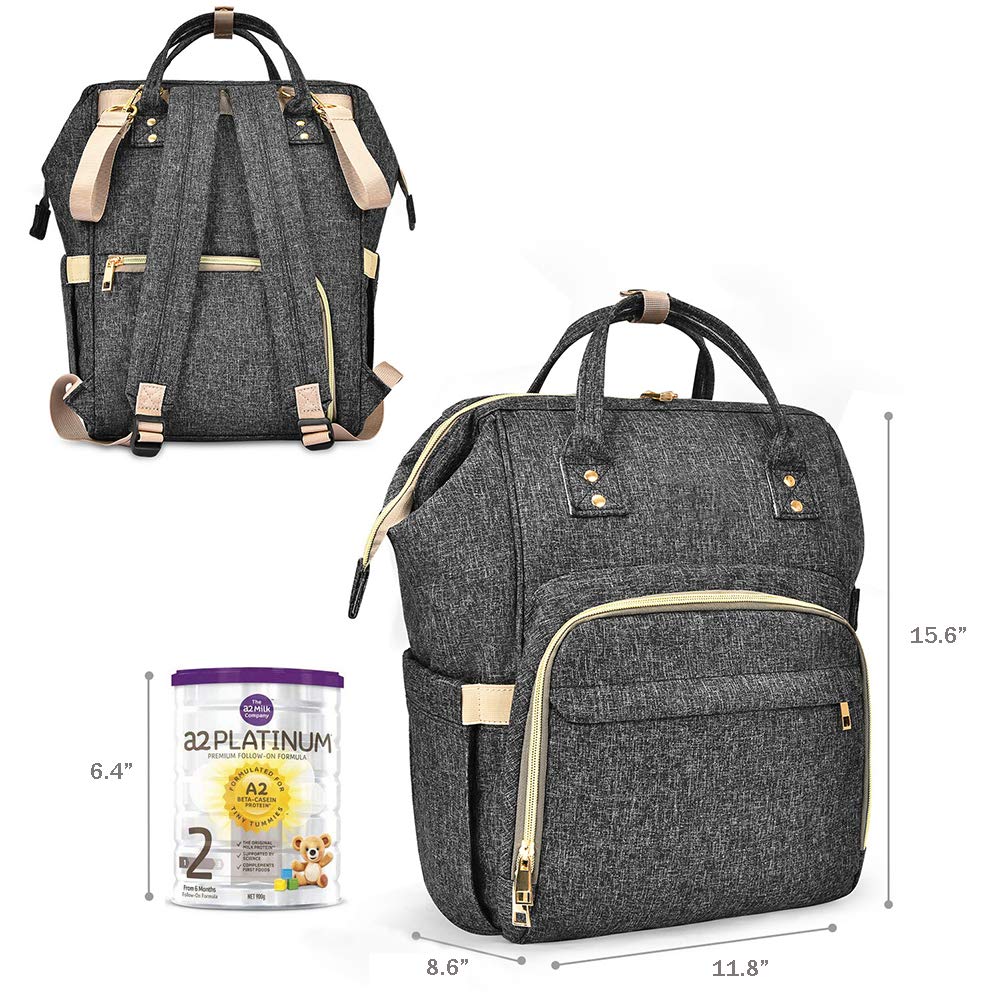 OUSIJOJO Diaper Bag Backpack Multifunction Baby Diaper Bags Fit Stroller with Changing Pad and Portable Insulated Pocket