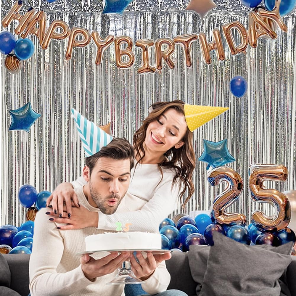 AIBIIN 2pcs 3.3x6.6ft Silver Tinsel Curtain Backdrop Silver Foil Fringe Curtain Backdrop Tinsel Streamers Party Decorations for Birthday Wedding Engagement Bridal Shower Baby Shower Bachelorette