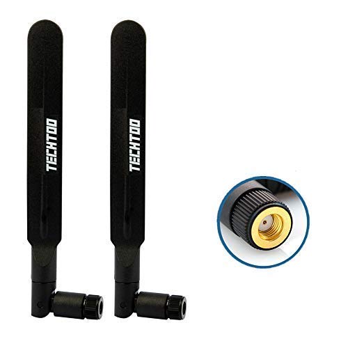 TECHTOO LTE Antenna 3G 4G Wide Band 5dbi 700-2600Mhz Omni Directional GSM WiFi Antenna with RP SMA Connector Compatible with Hotspot Router Spypoint Stealth Cam Tactacam Cuddeback Camera