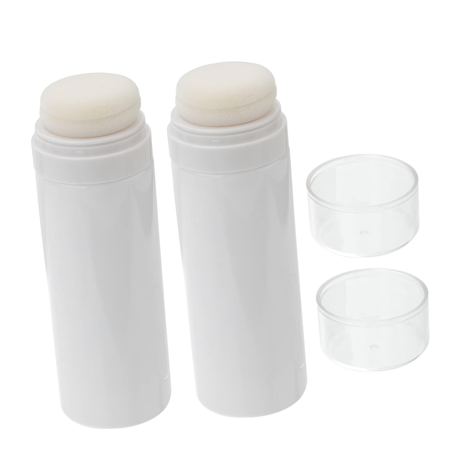 ADOCARN 2 pcs After- Compact Makeup Fluffy Bath Powder Containers Baby Holder Kids Face Travel Puff Refillable Blush Container Convenient Adult Jar Skin Capacity Empty Home Toddler Infant