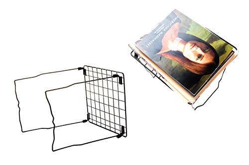Mind Reader BORGLOCK-BLK Freestanding, 12.5 Inch Wire Shelf, Accessories Shelving Unit, Foldable, Portable, Ideal for School, Work and Gym Lockers. Holds up to 30 pounds, Black Metal