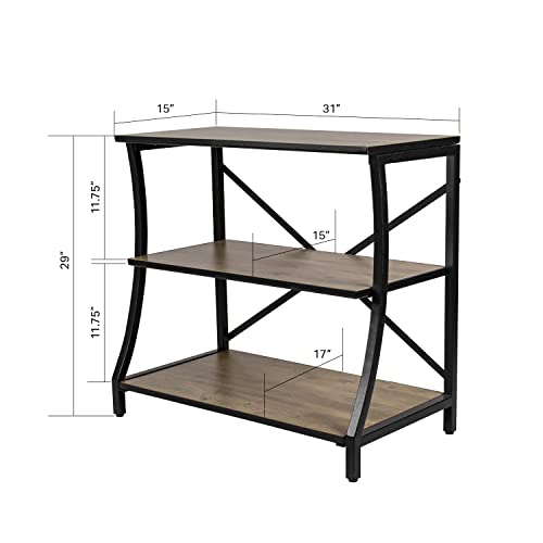 Aquatic Fundamentals 29/37 Gallon Metal/Wood, Aquarium Stand, Console Table, 31" L x 15" W
