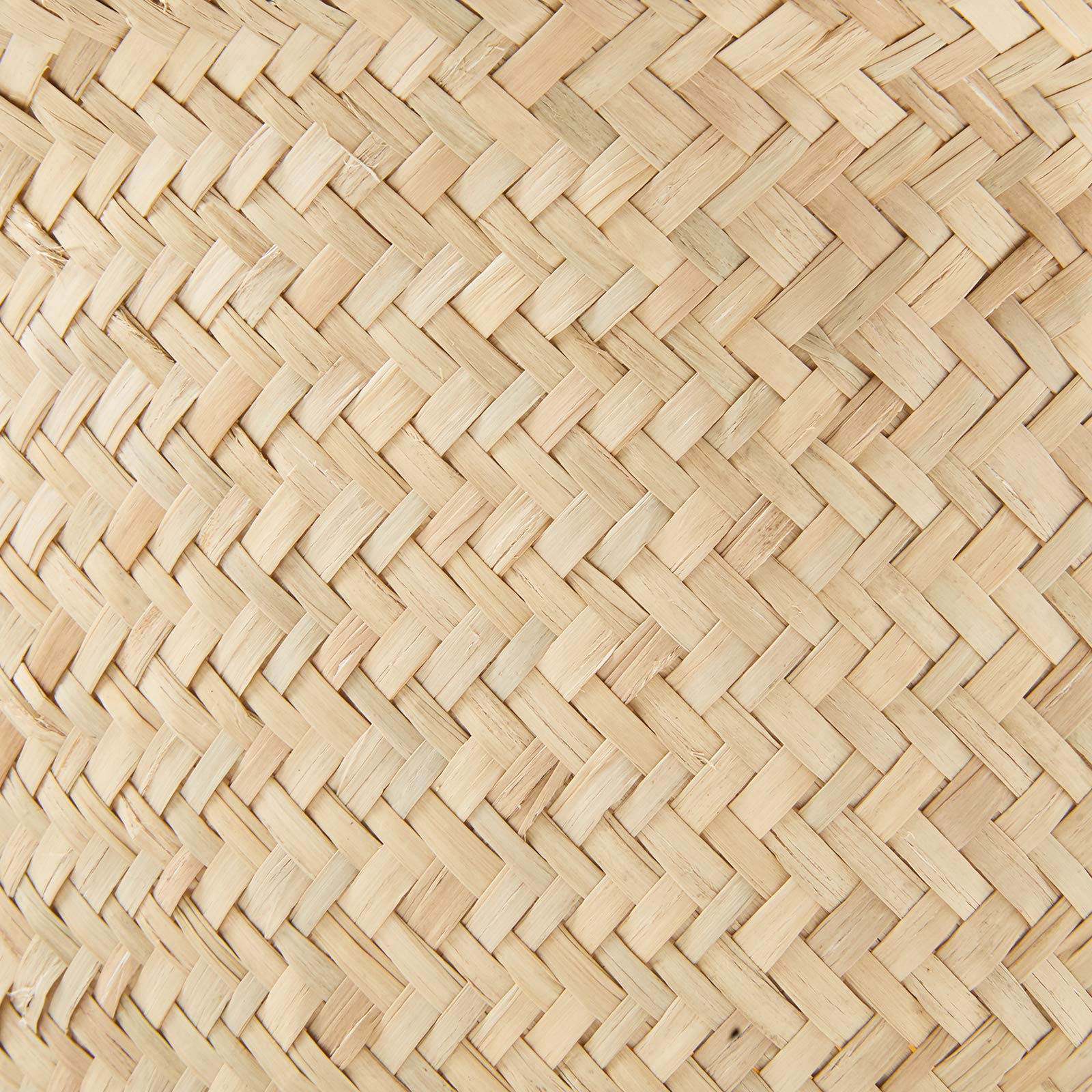 Americanflat Natural Hand-Woven Palm and Seagrass Belly Baskets (11" Tall)