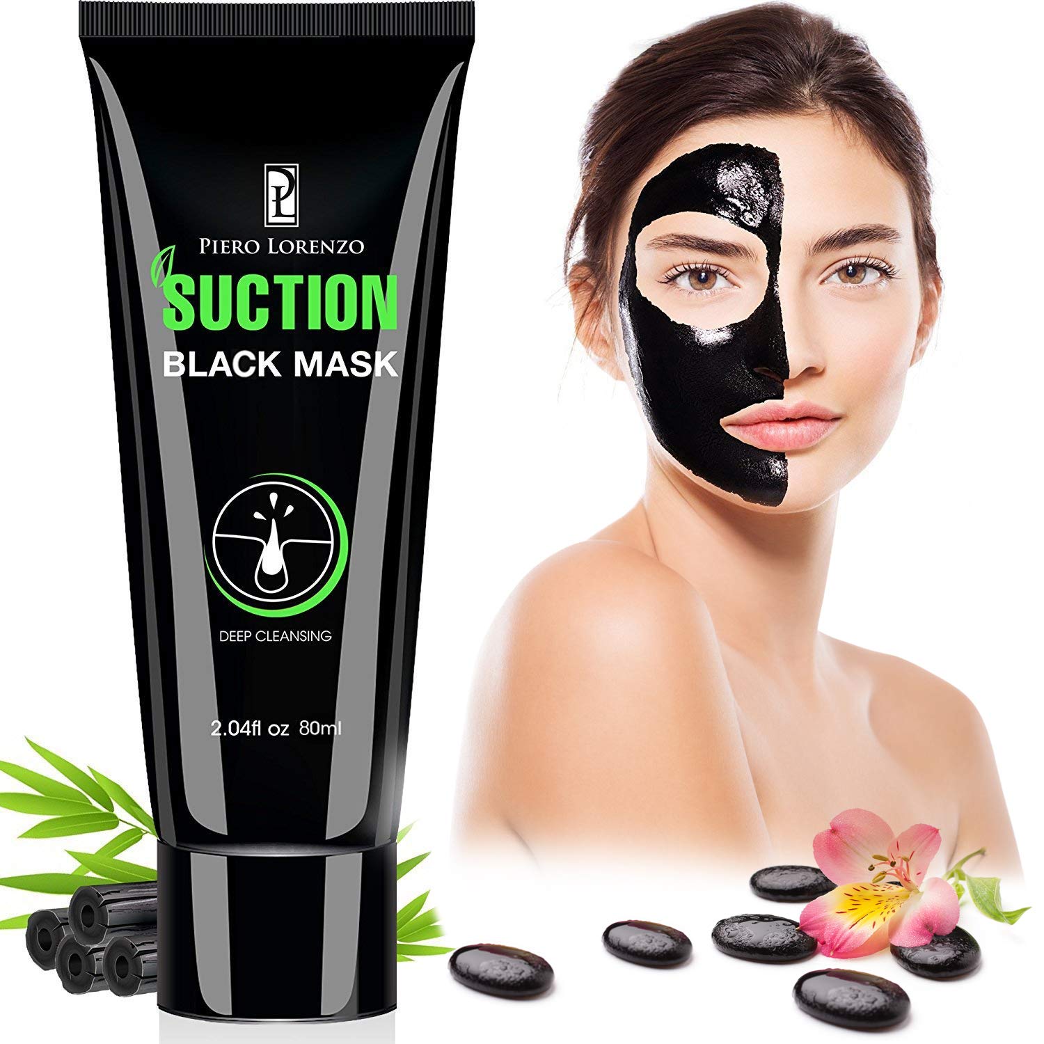 Piero Lorenzo Blackhead Remover Mask, Blackhead Peel Off Mask, Face Mask, Blackhead Mask, Black Mask Deep Cleansing Facial Mask for Face Nose 80g