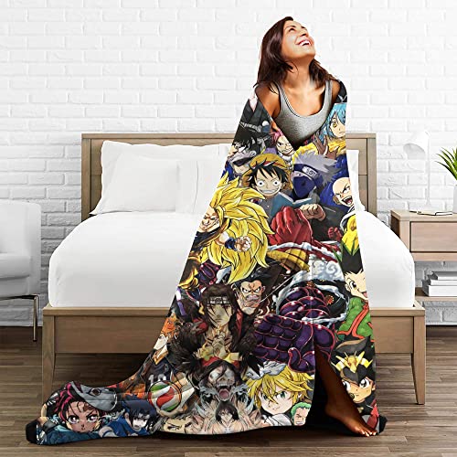 Anime Characters Super Soft Flannel Throw Blanket Warm Cozy Flannel Blanket Lightweight Shaggy Air Conditioner Blankets Apply to Couch Bed Office Etc Blanket 50"x40"¡