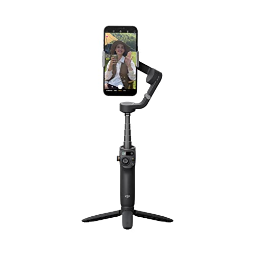 DJI Osmo Mobile 6 Gimbal Stabilizer for Smartphones, 3-Axis Phone Gimbal, Built-In Extension Rod, Object Tracking, Portable and Foldable, Vlogging Stabilizer, YouTube TikTok, Slate Gray
