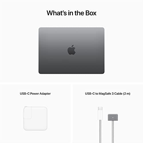 Apple 2022 MacBook Air M2 Chip (13-inch, 8GB RAM, 512GB SSD Storage) (QWERTY English) Space Gray (Renewed Premium)