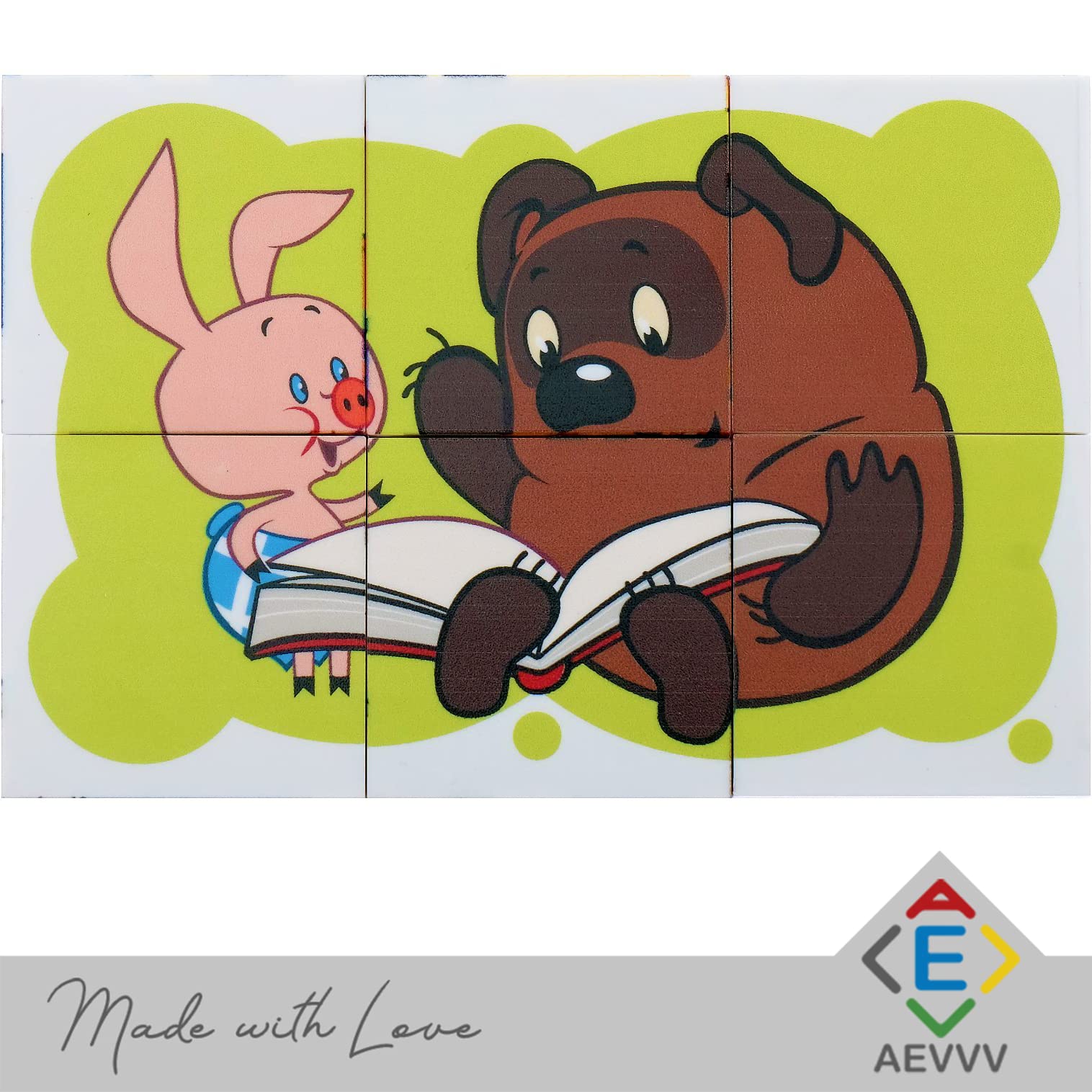 AEVVV Building Blocks Puzzles Russian Soviet Soyuzmultfilm Cartoons - Русские мультики - Cubes for Stacking Learning Puzzles