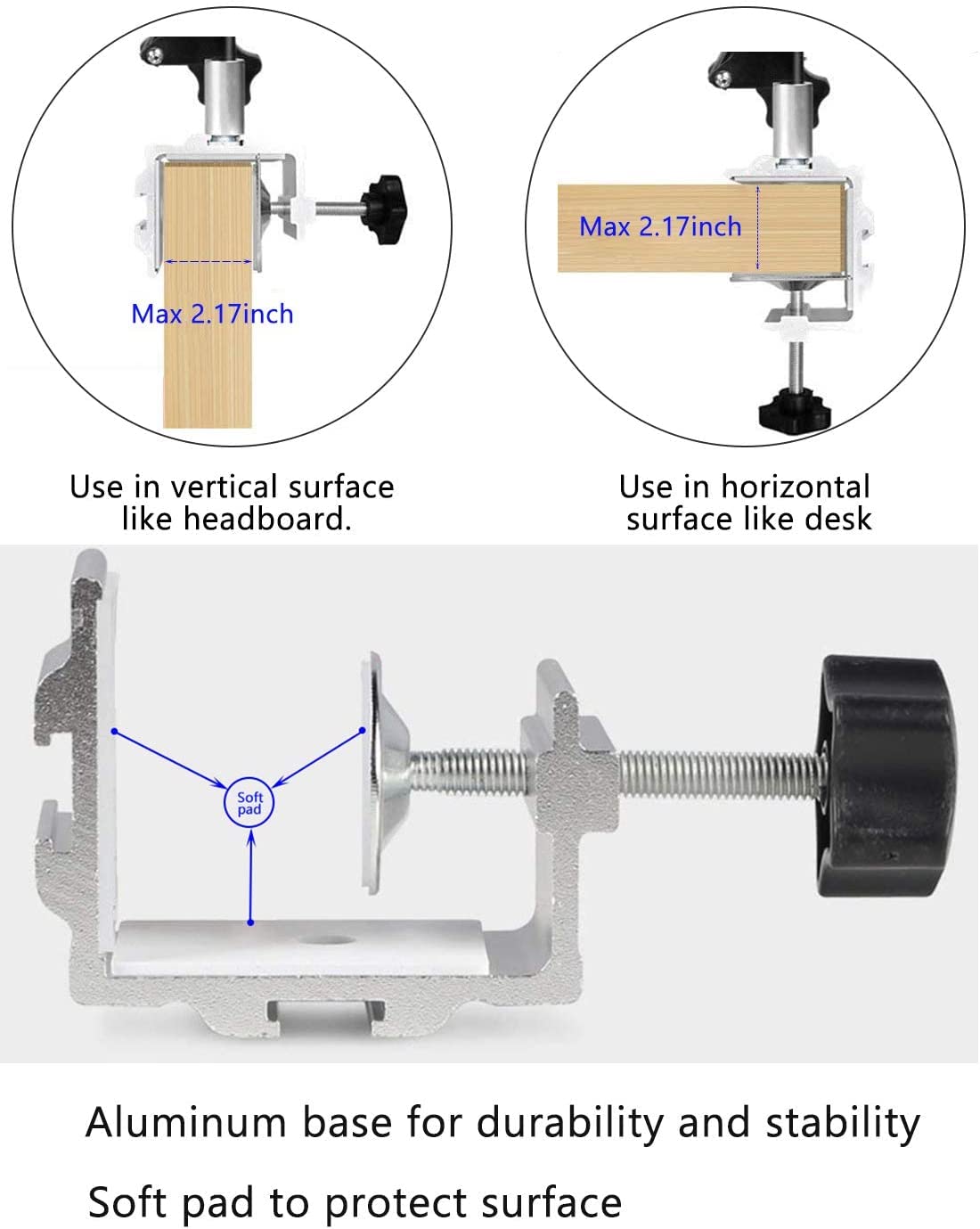 Tablet Stand for Bed, Adjustable and Foldable Tablet Stand Holder with 360 Degree Rotation for 4.7-10.5 inch iPhone Ipad Cellphone Tablet