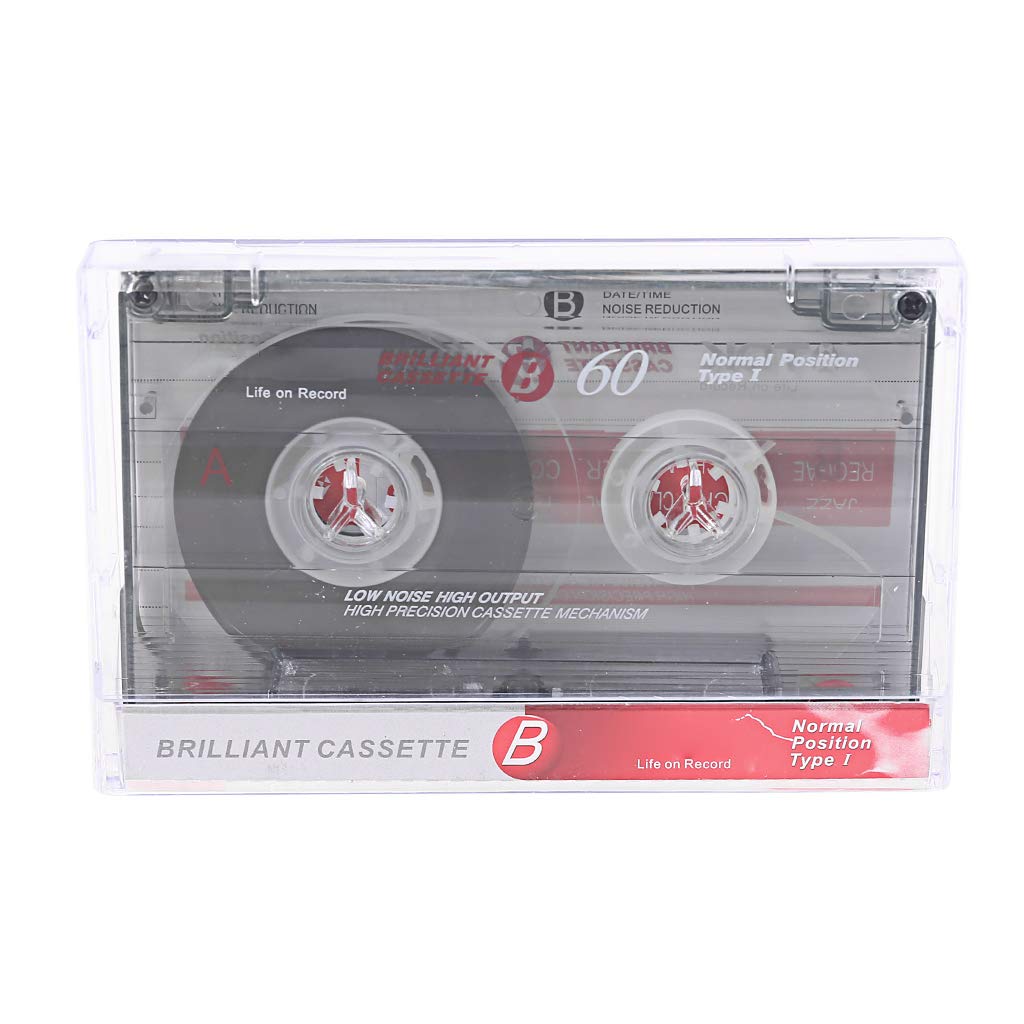 Sara-u 2Pcs Empty Cassette Tape 60 Minutes Standard Cassette Blank Tape Player Empty Magnetic Audio Tape Recording for Speech Music Recording MP3 /DVD