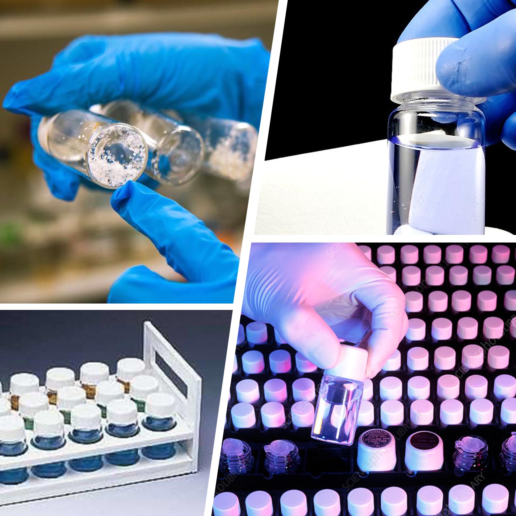 ALWSCI 20 ml Scintillation Vials Liquid Borosilicate Glass Sample Scintillation Counting Vials, 22-400 White Screw Cap, Silver Aluminum Foil Liner, Pack of 100