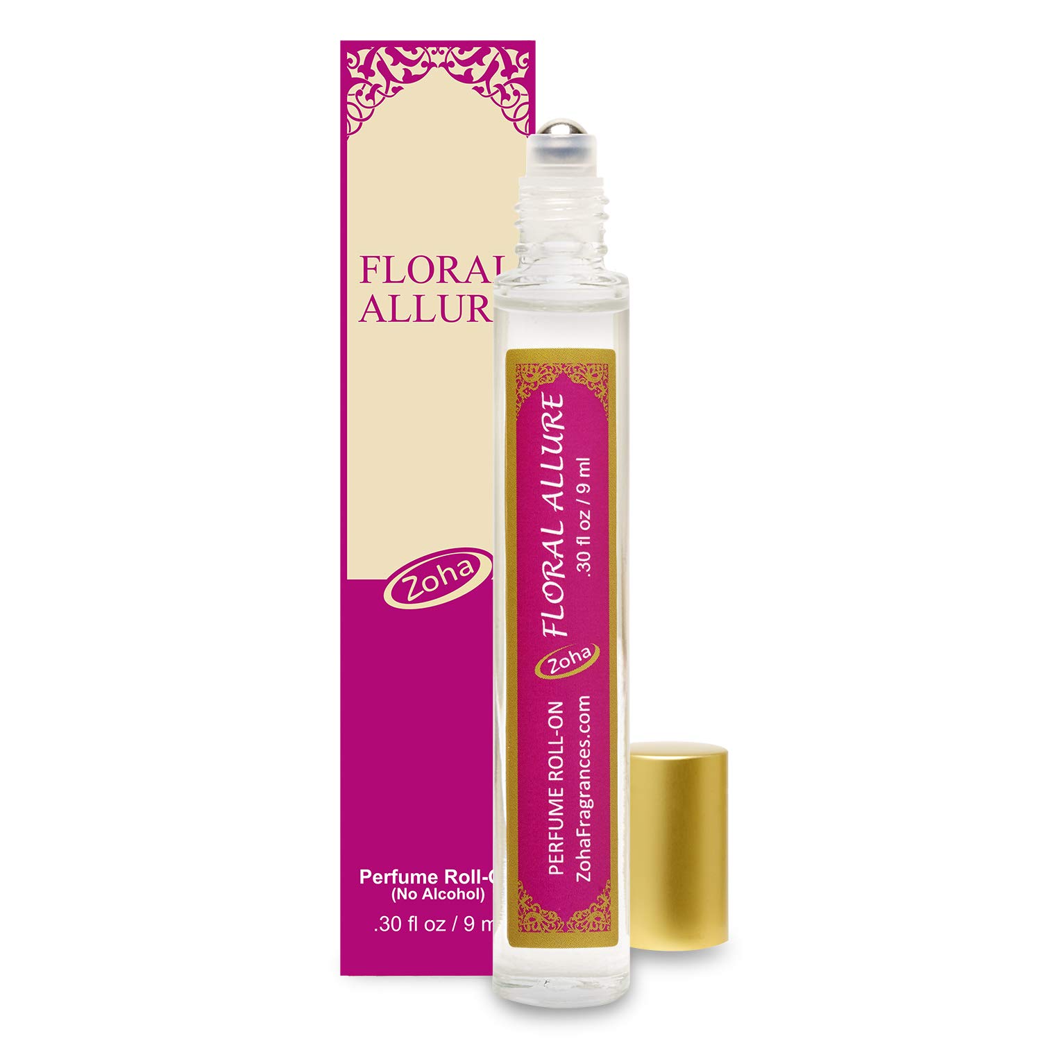 Zoha, Floral Allure – Floral Perfume for Women and Men, Travel Size Women Perfume Oil, Alcohol Free Fragrances, Roll On Perfume
