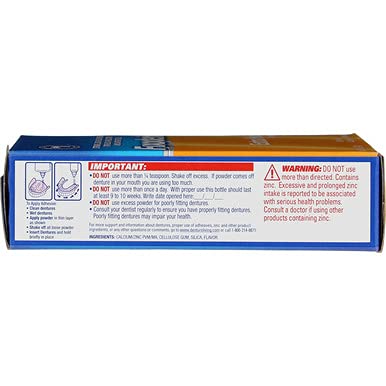 Fixodent Denture Adhesive Powder Extra Hold - 1.6 oz, Pack of 3