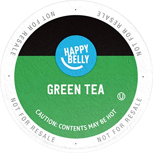 Amazon Brand - Happy Belly Tea Pods Compatible with 2.0 K-Cup Brewers, Green Tea, 24 Count (Previously Solimo)