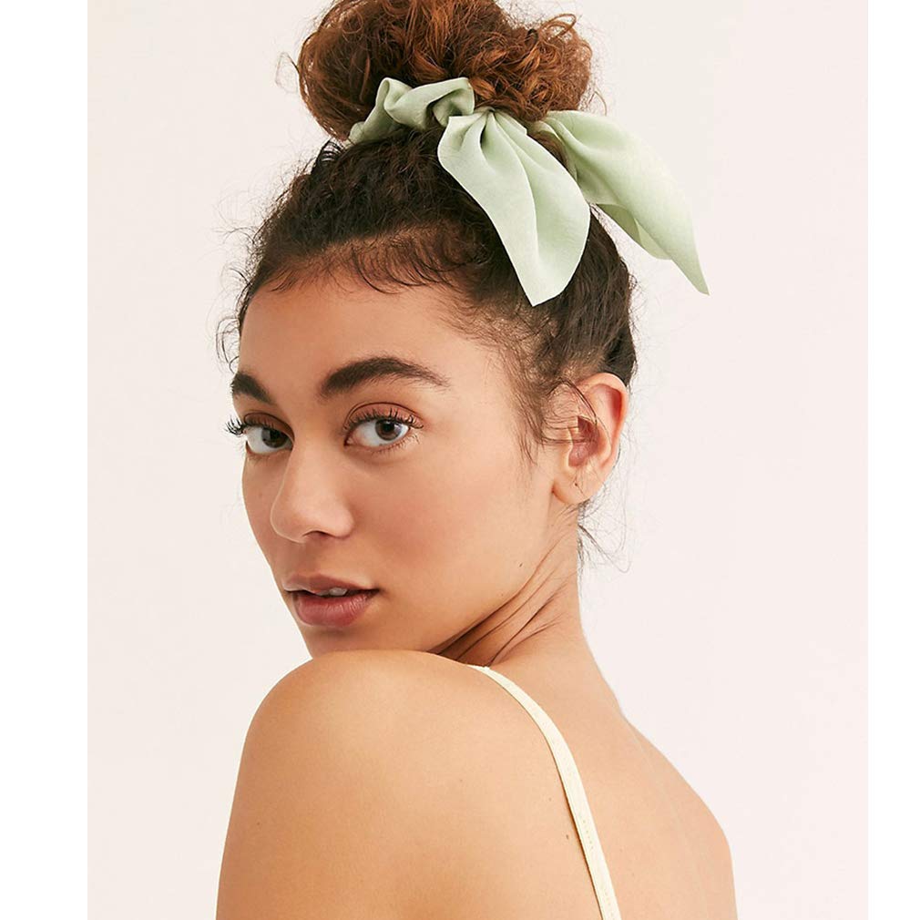 Ondder Hair Scrunchies for Women: Cute Bow Ribbon Elastic Hair Bands, Ponytail Holders and Hair Accessories