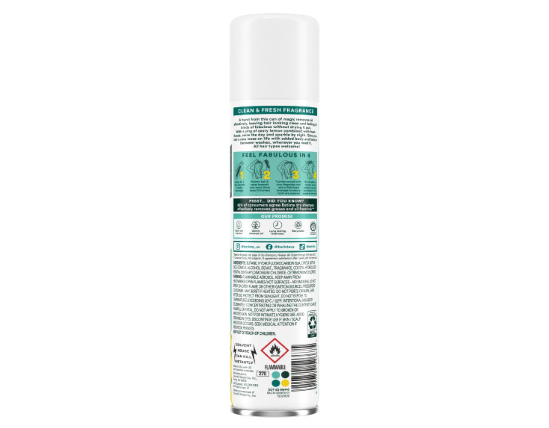 Batiste Shampoo Dry Original 6.73oz (2 Pack)