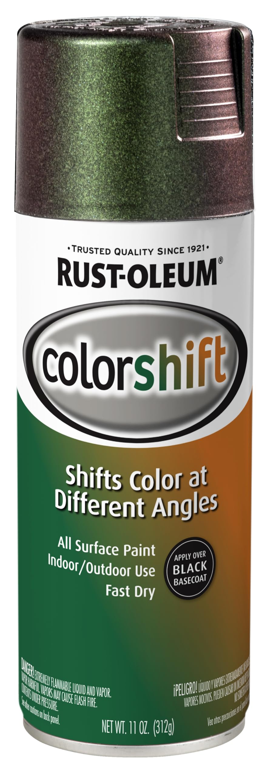 Rust-Oleum 372478 Specialty Color Shift Spray Paint, 11 oz, Green Copper