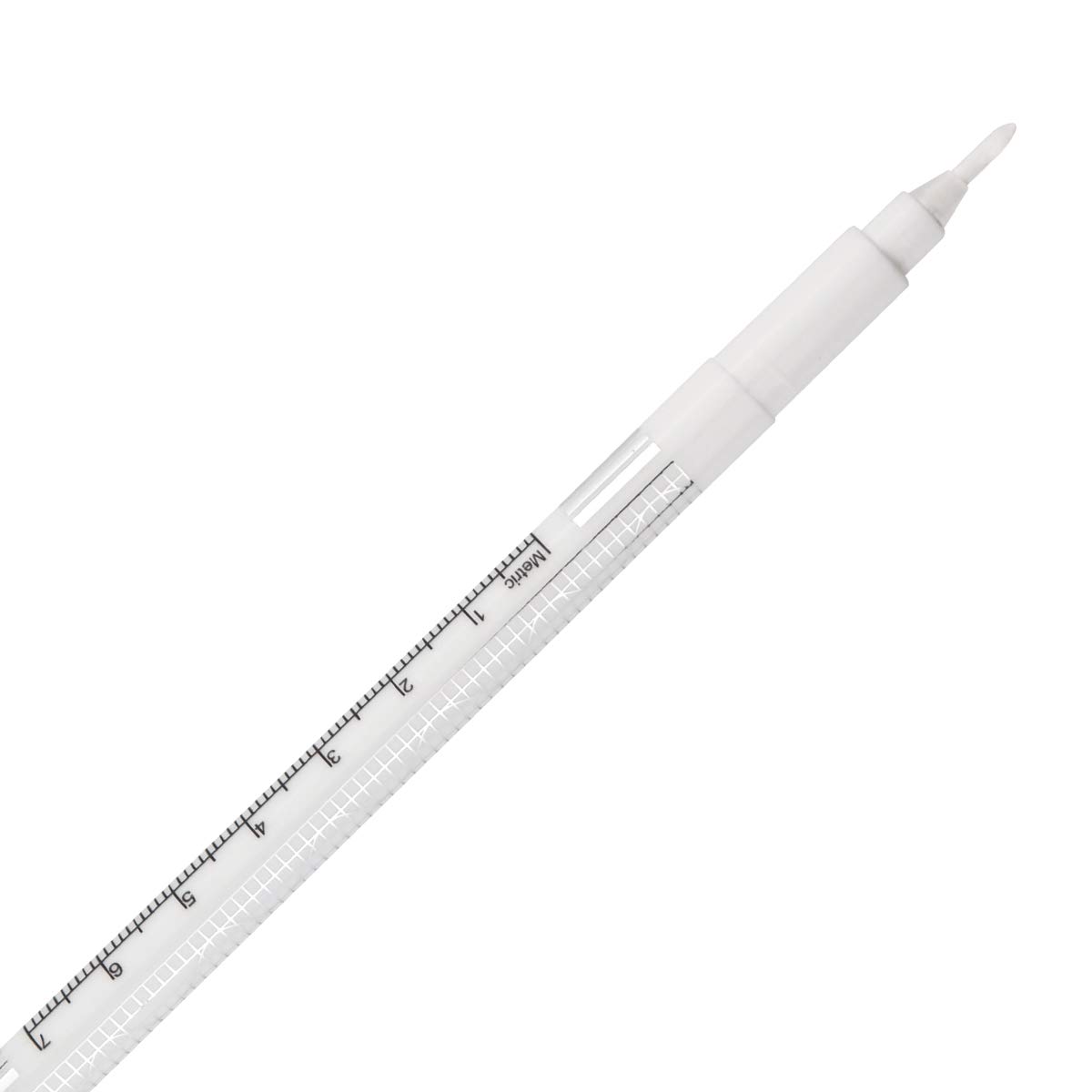 Microblading White Marker Pen Eyebrow Permanent Makeup Position Mark Tools with Ruler (2PCS)