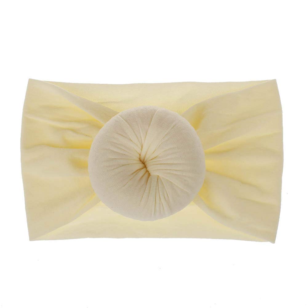 Qandsweet Baby Headbands Circle Bows Knotted Soft Silk Nylon Headwraps For Newborn Infant Toddlers Girl Kids