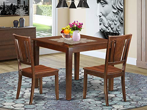 East West Furniture OXDU3-MAH-W Dining, 3-Piece Sets