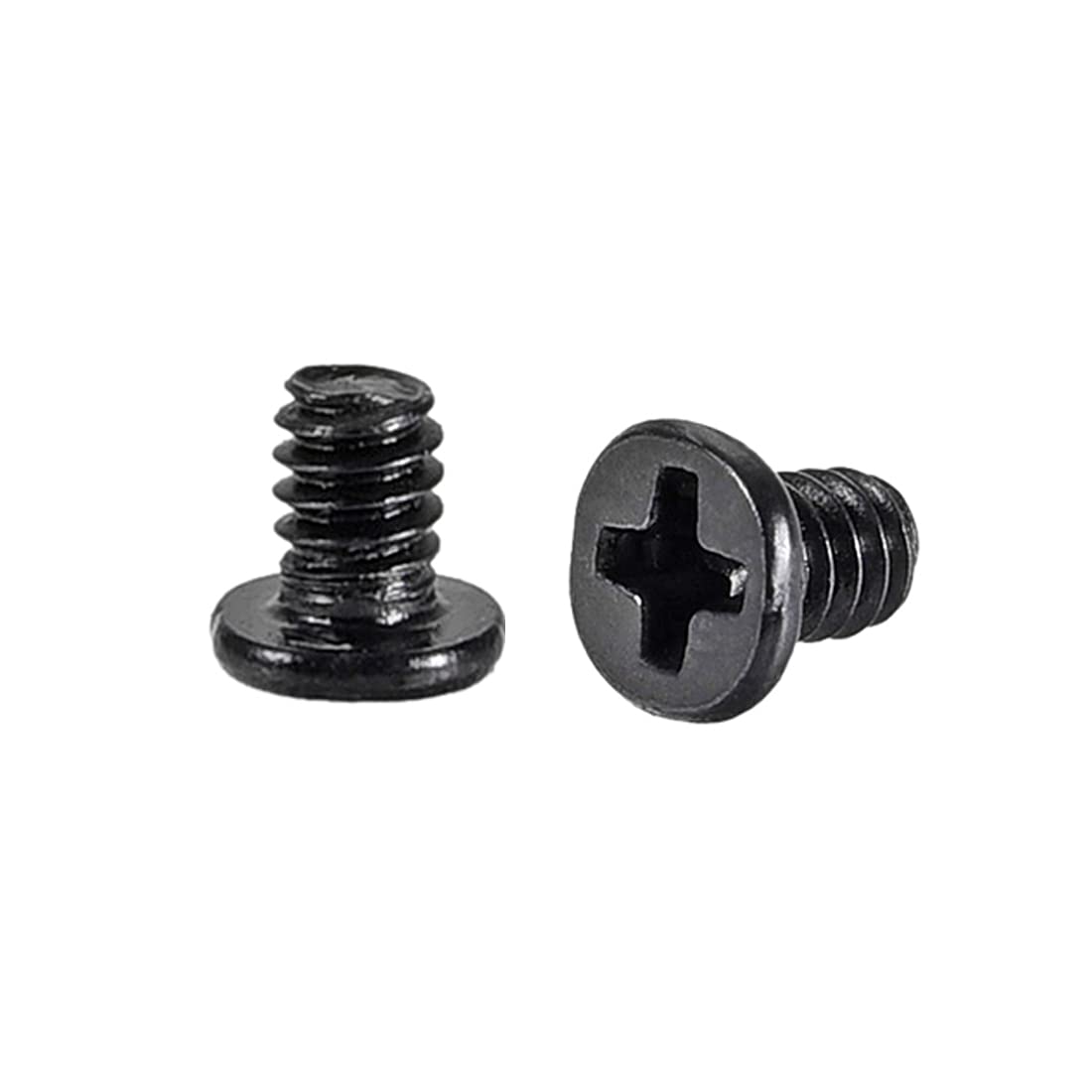 uxcell M1.4x2.5mm Phillips Screw Fastener Black 2.5mm Dia Screw Head for Laptop PC TV Fan Switch 50pcs