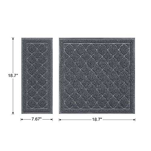 unipaws Cat Litter Trapping Mat, Litter Box Scatter Control Pad, Litter Free Floors and Urine Waterproof, Gentle on Paws, No Phthalate