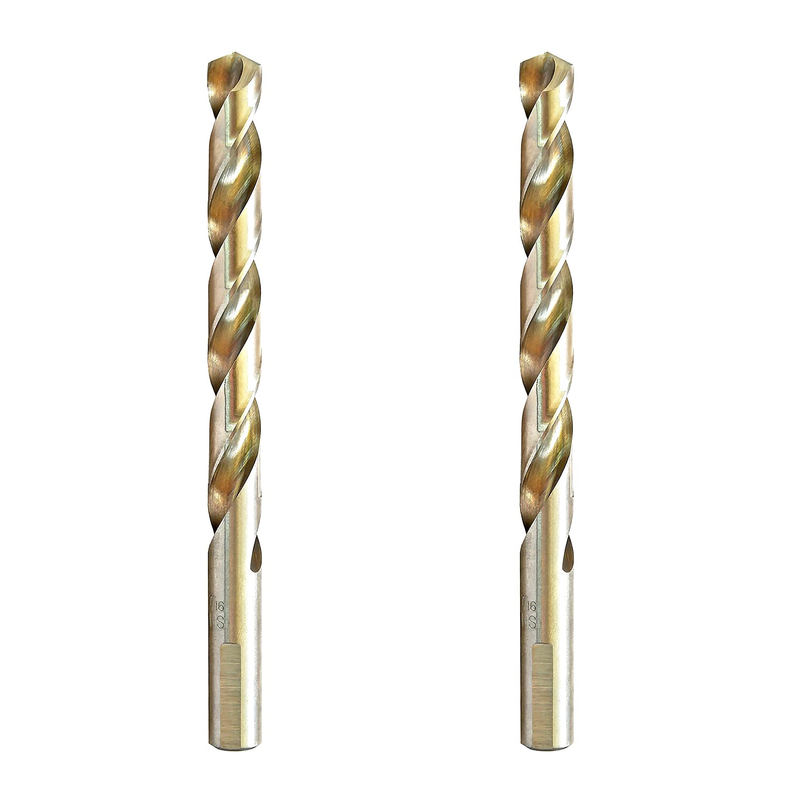 MAXTOOL 13/32" 2pcs Identical Jobber Length Drills HSS M2 Twist Drill Bits Fully Ground Bright 3-Flat Straight Shank Drills; JBF02W13R26P2