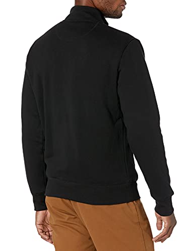 Amazon Essentials Men's Full-Zip Fleece Mock Neck Sweatshirt, Black, X-Large