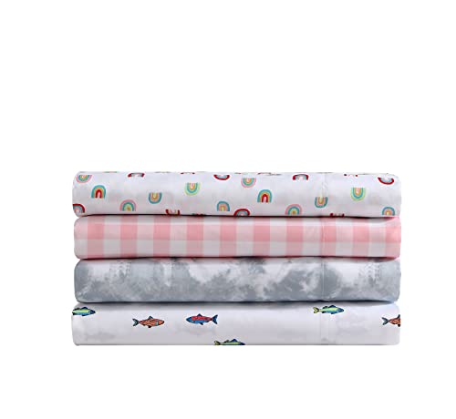 Eddie Bauer Kids - Twin Sheets, Stain Resistant Kids Bedding, Ideal for Toddler Bedding Set (Poppy Plaid Pink, Twin)