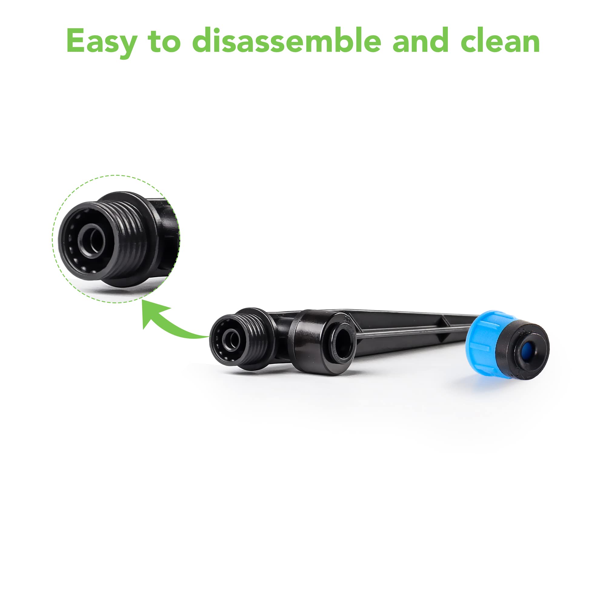 30PCS Easy-Connect Drip Irrigation Emitters Fan Shape for 1/4 inch Irrigation Tubing, Adjustable Water Flow Drip Emitters with Stake