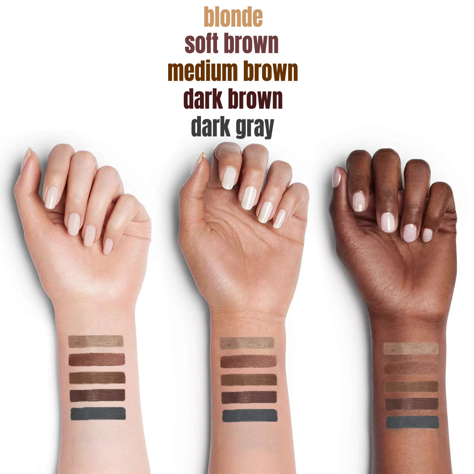 4D Charming Tinted Eyebrow Gel, Cilrofelr Waterproof Eyebrow Gel with Spoolie Brush & Eyebrow Razor, Long Lasting, Non-Sticky, For Natural Brow Looking, Cruelty Free & Paraben Free, Medium Brown, 5.0g