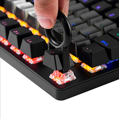 Hallsen Metal Keycaps Mechanical Gaming Keyboard WASD Keycaps for FPS & MOBA, Upgraded Stainless Steel Custom 60% Keycaps Kit with Key Puller for Mechanical Keyboard Cherry Mx Switches (Black)