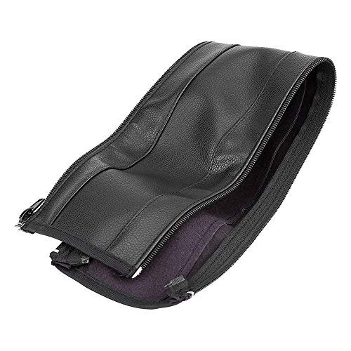 Fdit Baby Stroller Armrest Handle Sleeve Cover Universal Handle Dust-Proof Cover PU Leather Black with Zipped Closure