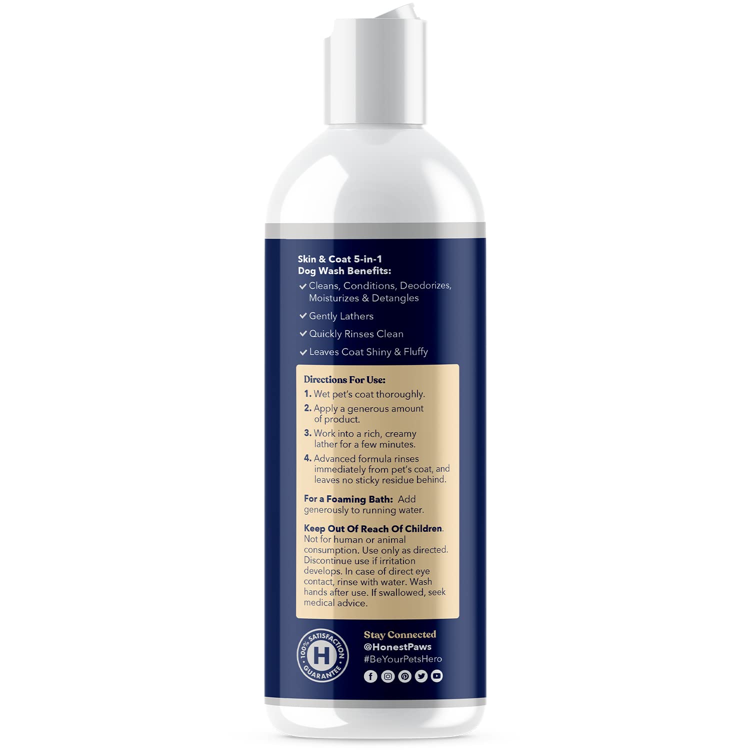 Honest Paws Dog Wash and Dog Probiotic with Prebiotic for Healthy Gut - 5-in-1 Dog Wash - Digestive and Immune Support Powder - Chicken Flavor